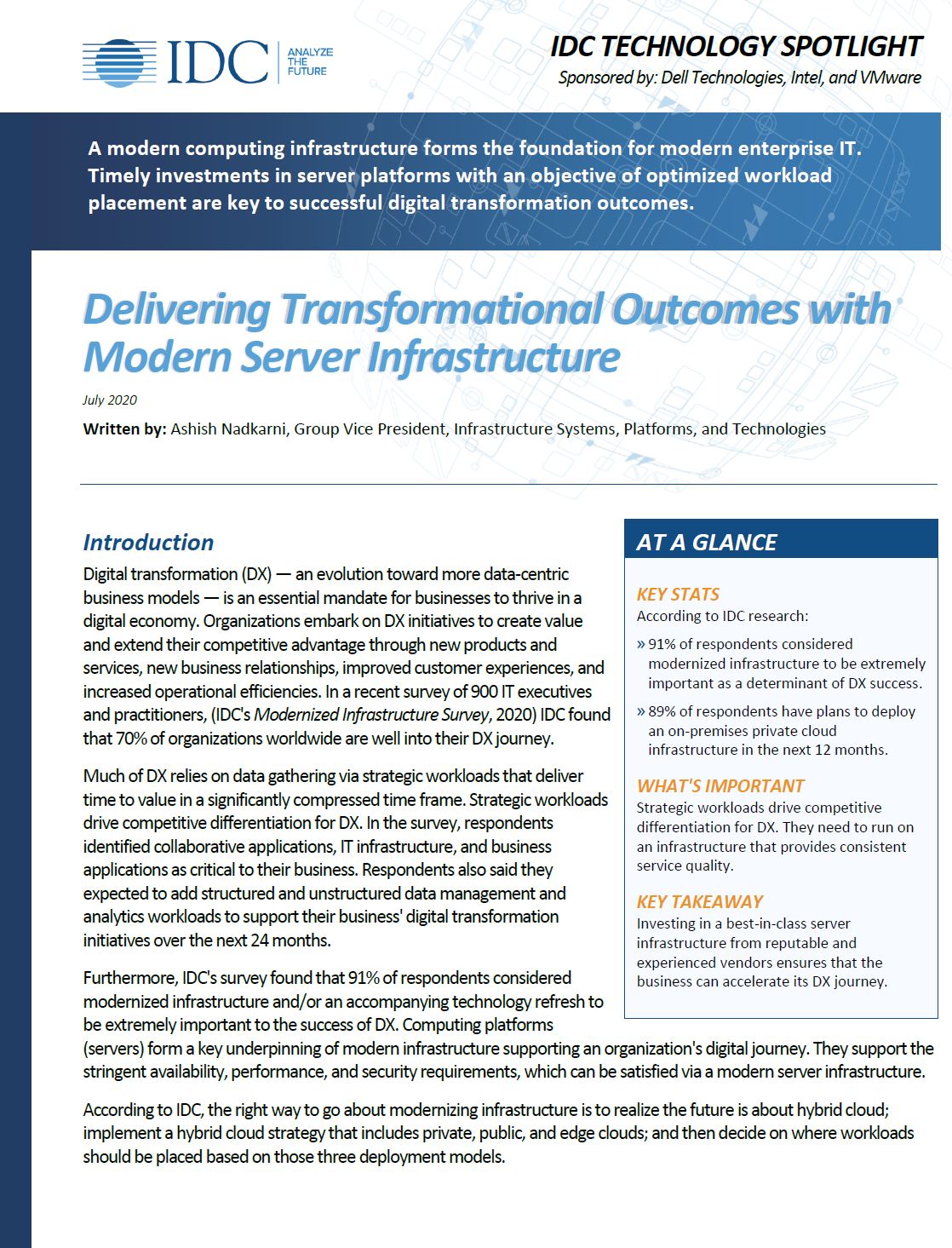 Delivering Transformational Outcomes with Modern Server Infrastructure ...
